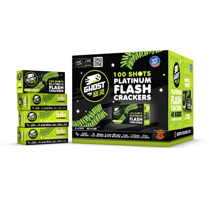 100 Shot Platinum Flash Crackers | DTFireworks